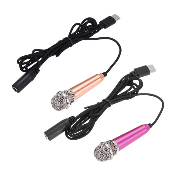 Mini Microphone Portable Vocal Microphone Rose Red for Singing Pack of ...