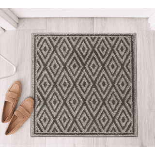 Monogram Printed Coir Fiber Doormat 18x28 Non-Slip Rug, Durable Outdoor ...