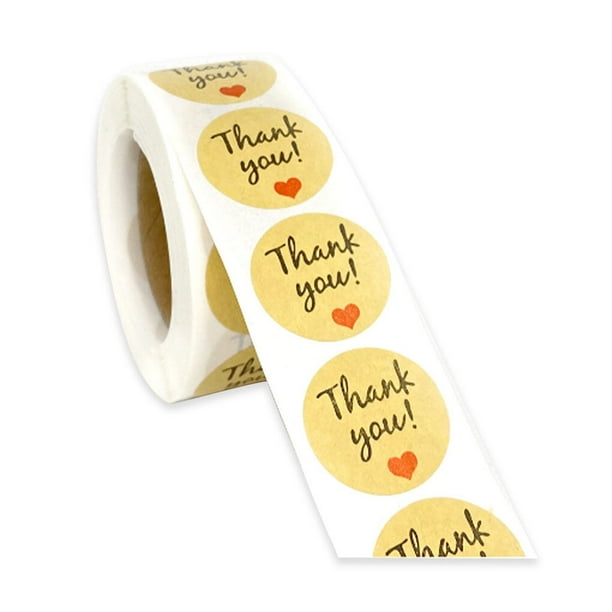 500 Pieces Roll Thank You Packaging Sealing Packaging Seals Stickers