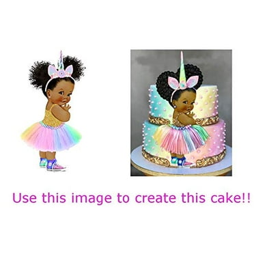 8" Round Afro Puff Pink Ruffle Bottom Gold Crown Princess Baby Girl ...