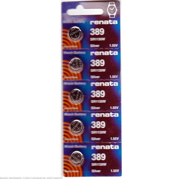 #389 Renata Watch Batteries 5Pcs - Walmart.com
