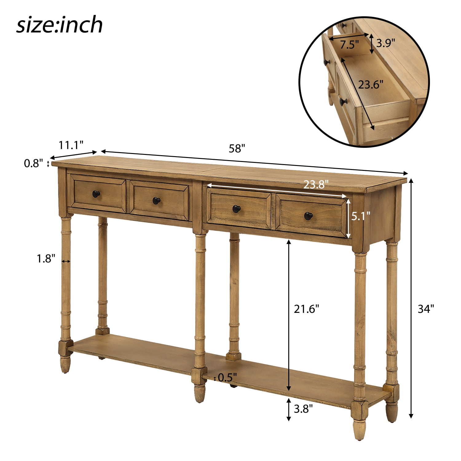 Click here for Canlux Console Table Sofa Table Easy Assembly With... prices