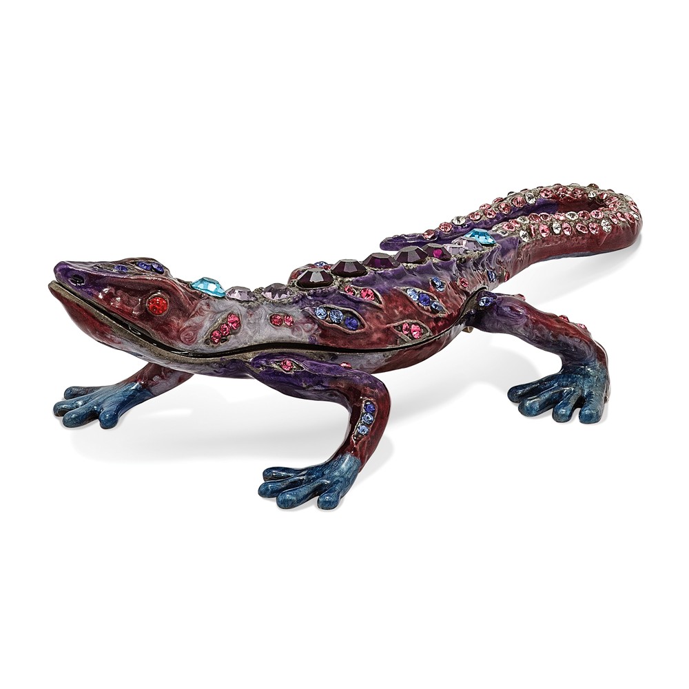 Jere Luxury Giftware Bejeweled PRINCE OF JEWELS Gecko Pewter and Enamel ...