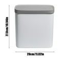 Grey Press Type Trash Can With Lid For Bathroom Living Room Small Space ...