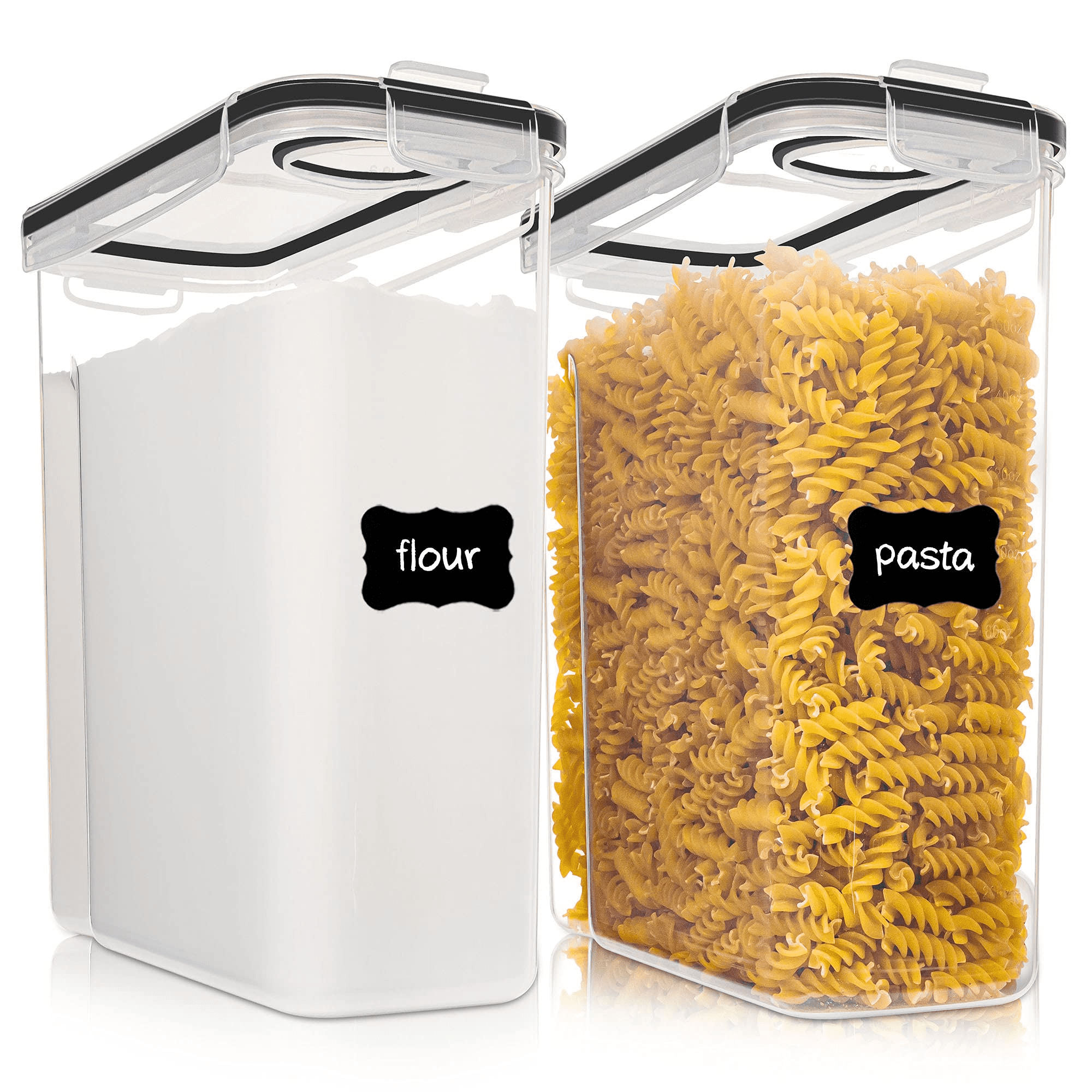 Vtopmart 2 PCS Cereal Storage Container, Plastic Clear Cereal ...