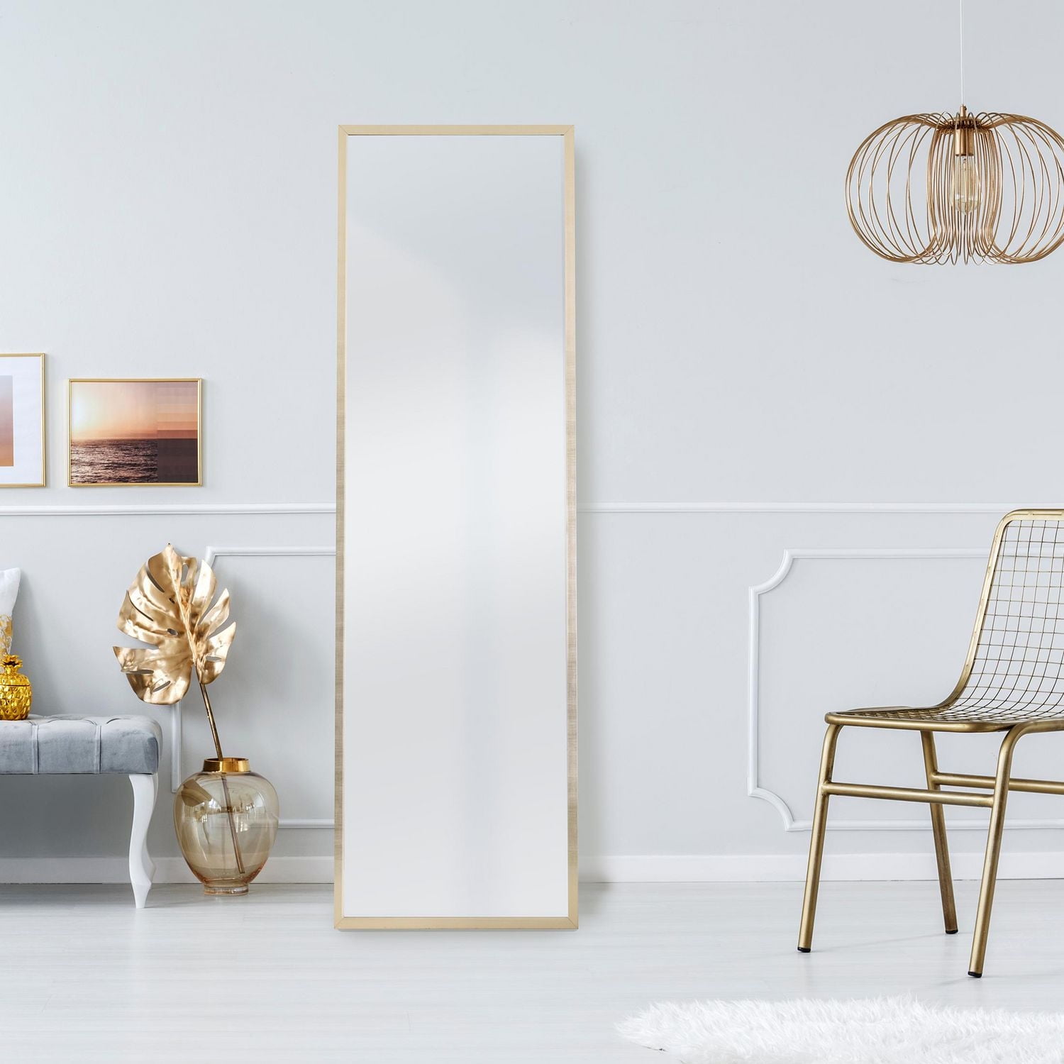 Click here for Hometrends Home Trends 17*58easel Mirror  Champagn... prices