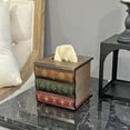 Crafted Classical Retro Wooden Antique Book Tissue Box Cover,Antique ...