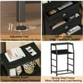 Black Night Stand, Small Dresser for Bedroom, Nightstand with 3 Fabric ...