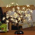 Lightshare 18-inch Crystal Flower LED Bonsai Tree, Warm White, 36 LED ...