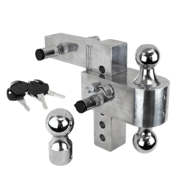 TRIMAX TRZ6AL-RP Razor 6in Aluminum Adjust Hitch-Dual Ball - Walmart.com