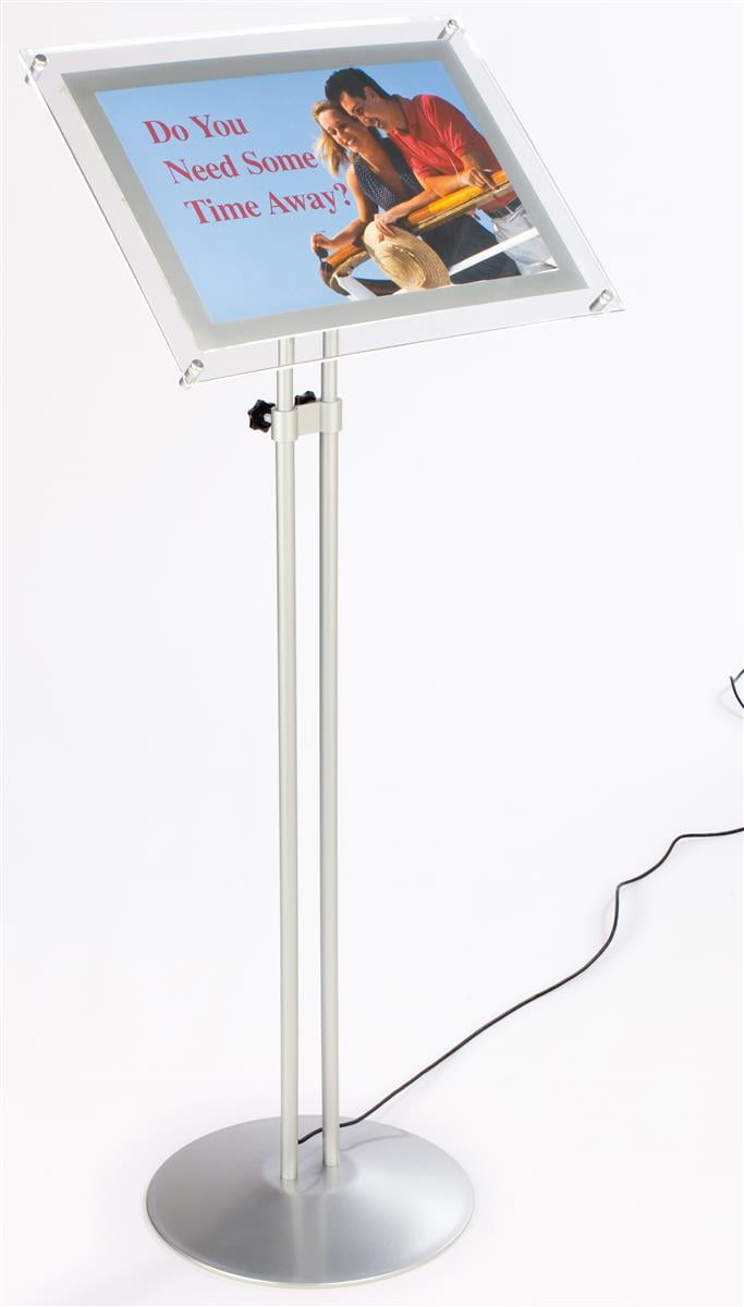 Pedestal Sign Stand with Telescoping Height for 11x17 Graphics ...