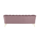 Chic Home Aisha Velvet Upholstered Vertical Channel Tufted Sofa, Blush ...