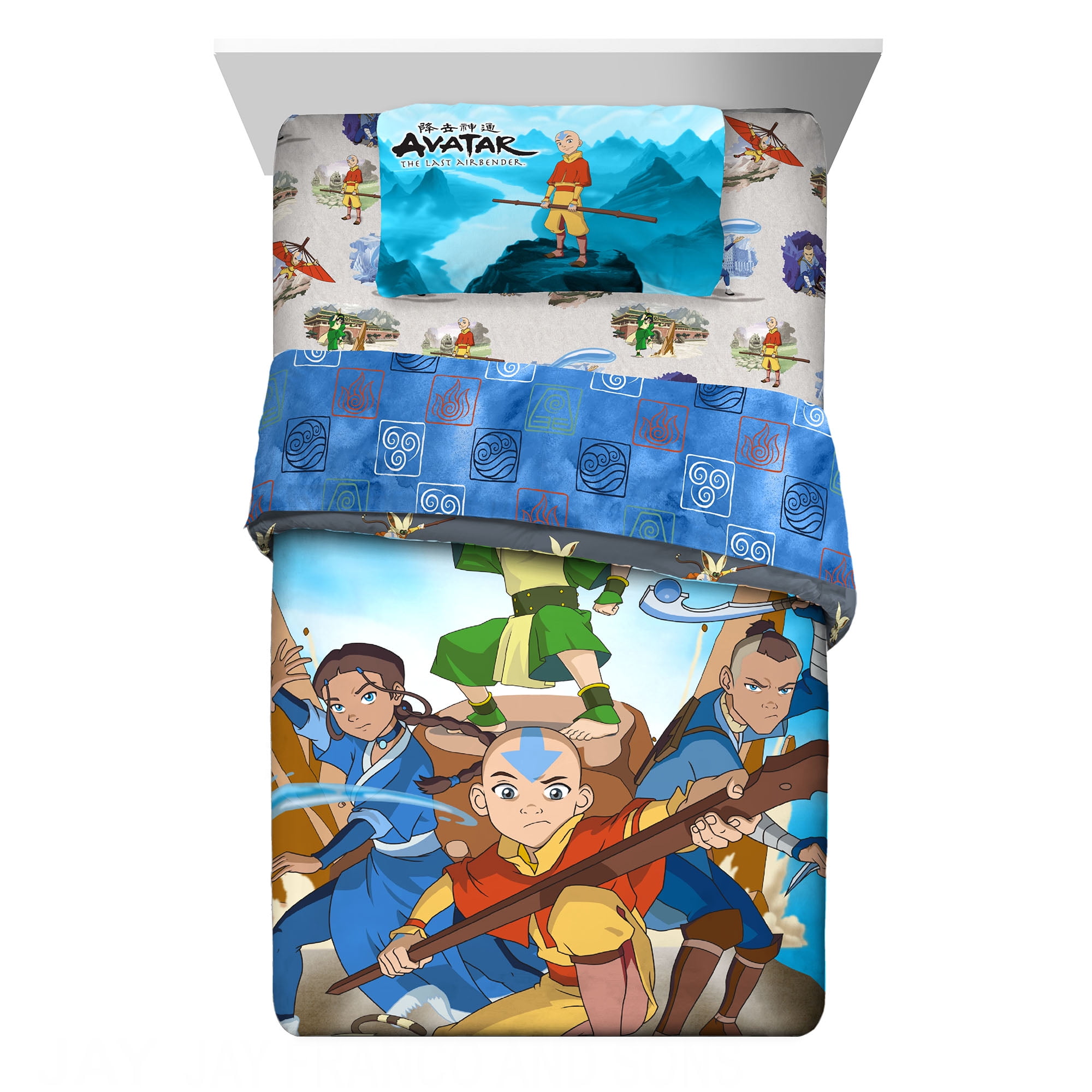 Avatar: The Last Airbender Kids Twin Bed in a Bag, Comforter and Sheets ...