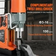 Magnetic Drill Press 1450W,1.57" Max Boring Diameter,12500N Magnetic ...