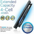 Dell XCMRD 14.8V 40Wh Li-ion Battery for Inspiron Laptop Notebook & Select Dell Models - Walmart.com