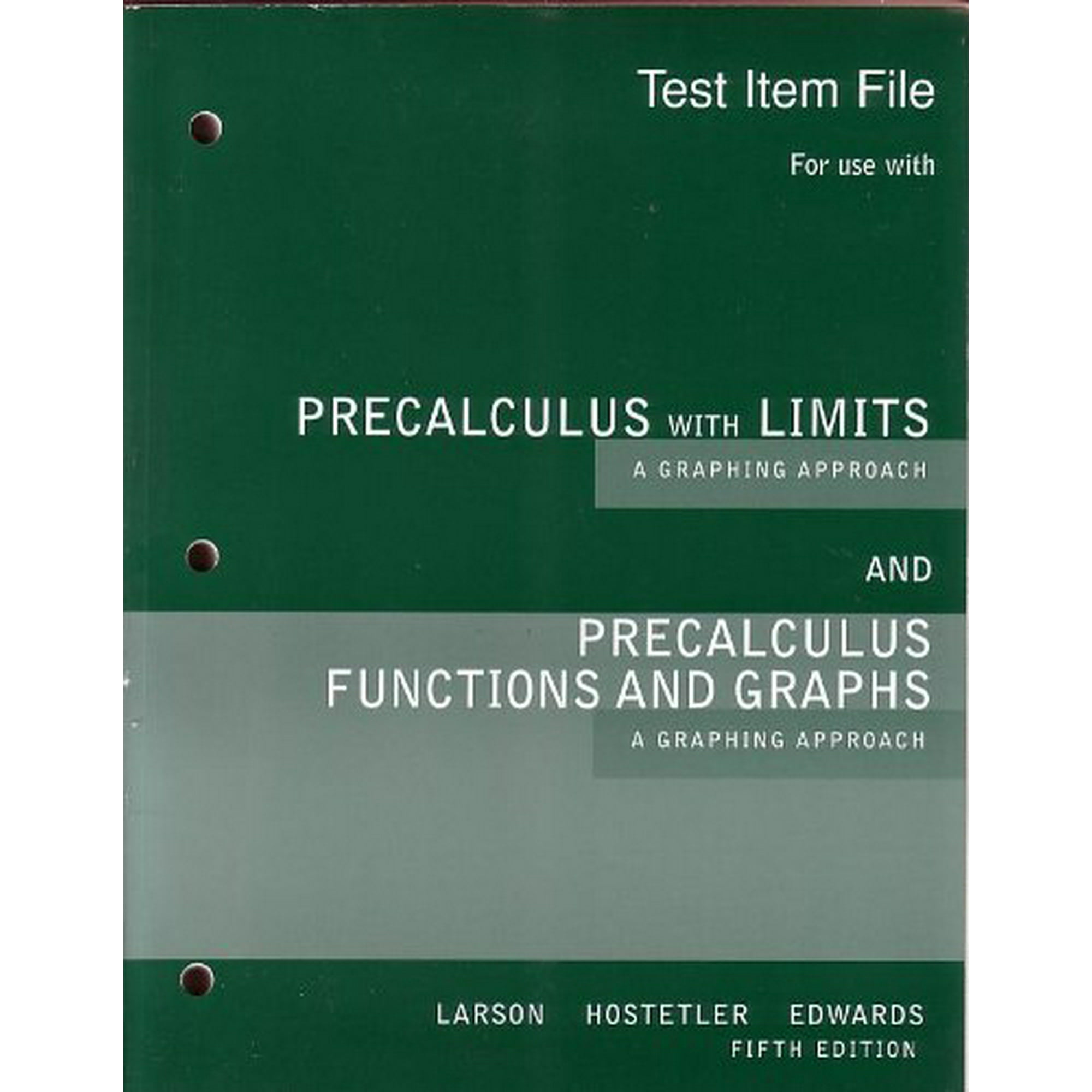 Precalculus Book A Graphing Approach