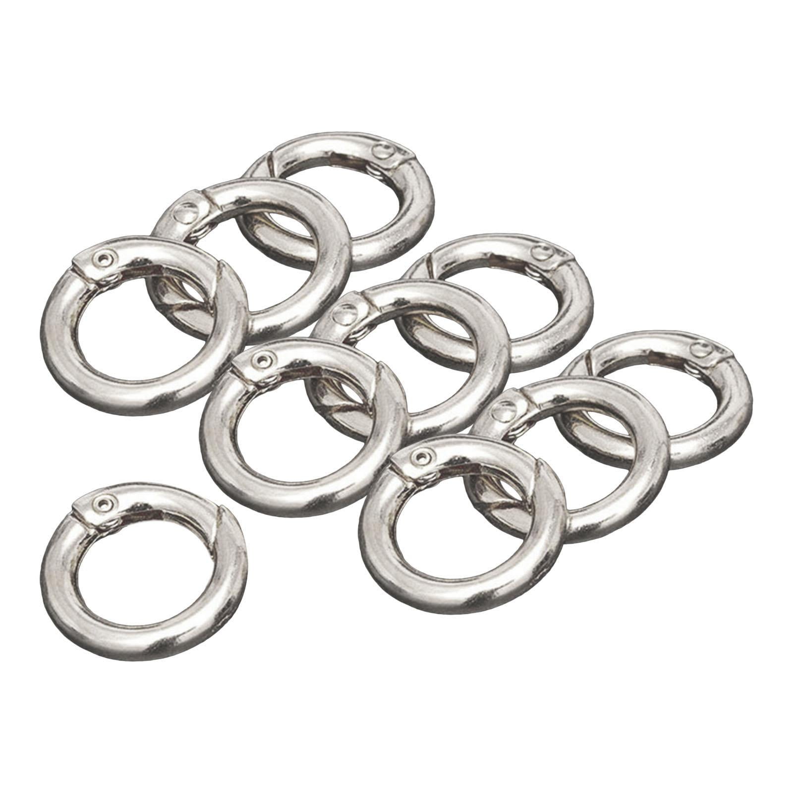 10Pcs Round Spring Snap Hooks Buckle Metal DIY Carabiner Circle Clip ...