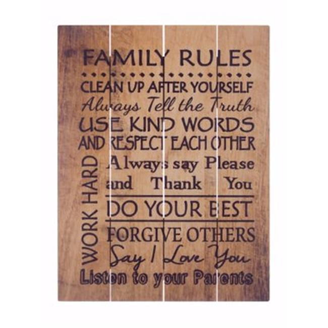 Beechdale Frames 181097 9 x 12 in. Rustic Pallet Art-House Rules Frame ...