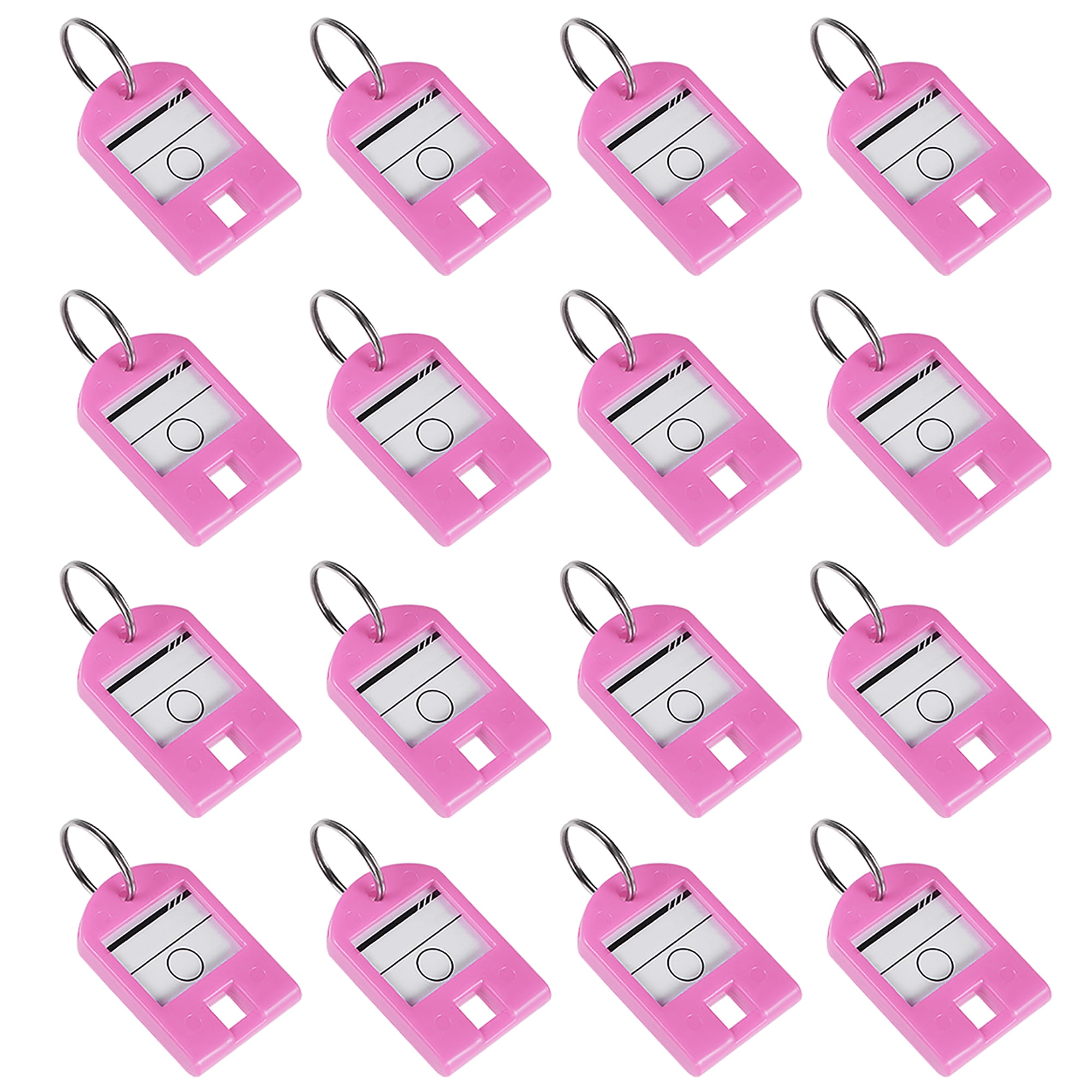 Uxcell 40x27mm Plastic Key Tags with Split Keyring Pink 16 Count ...