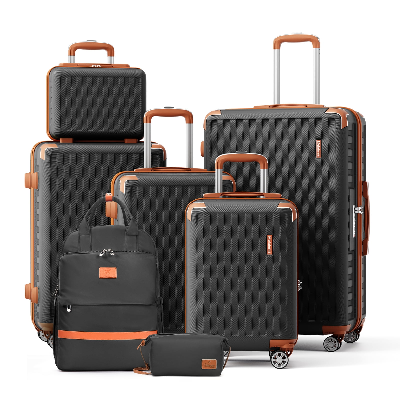 Click here for Melalenia - 7 Luggage Sets Abs Hardside Spinner Lu... prices