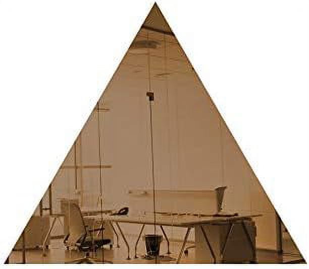 5” Bronze Triangle Blank Mirror Discs Smooth Edge DIY Plexiglass Tiles ...