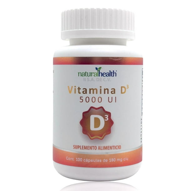 Vitamina D3 5000 UI 100 Caps Natural Health | Walmart en línea