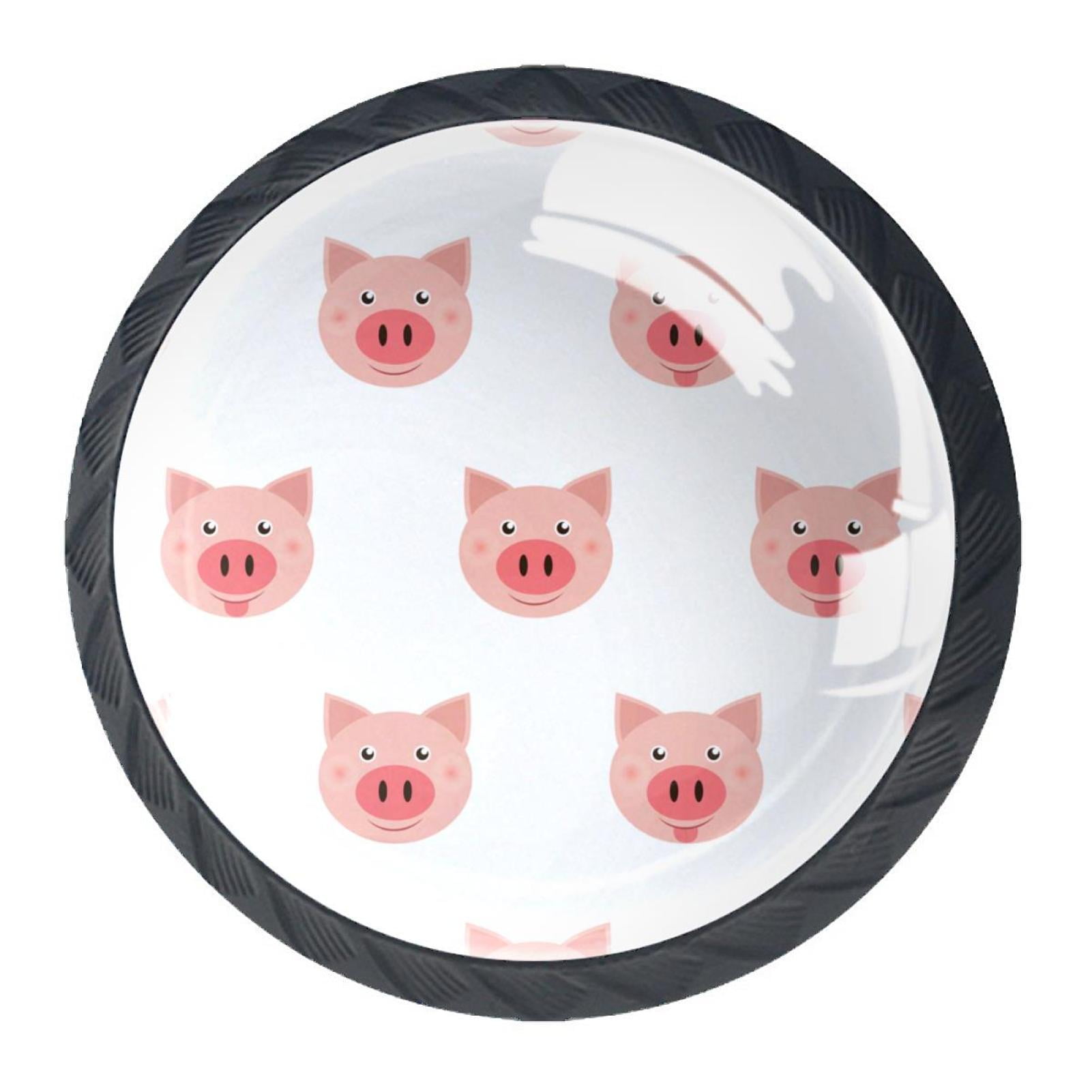 4 Pcs Pigs Isolated Knobs for Kitchen Cabinet Cupboard Dresser Bookcase ...