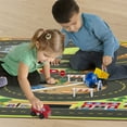 Melissa & Doug Jumbo Roadway Activity Rug, 4 Wooden Traffic Signs, 79"L ...