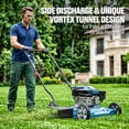 SENIX Gas Lawn Mower, 20in Cutting Blade, 21in Steel Deck with Side ...