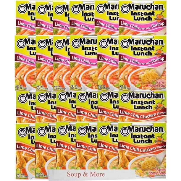 Maruchan Ramen Instant Cup Noodles 24 Count - 12 Lime Chili Chicken ...