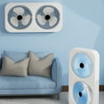 HIBIBUD Window Fan for Bedroom, 15.7 Inch 2 Speed Individual 180 Degree ...
