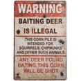 Warning Baiting Deer is Illegal Metal Tin Sign, Tin Signs Vintage ...