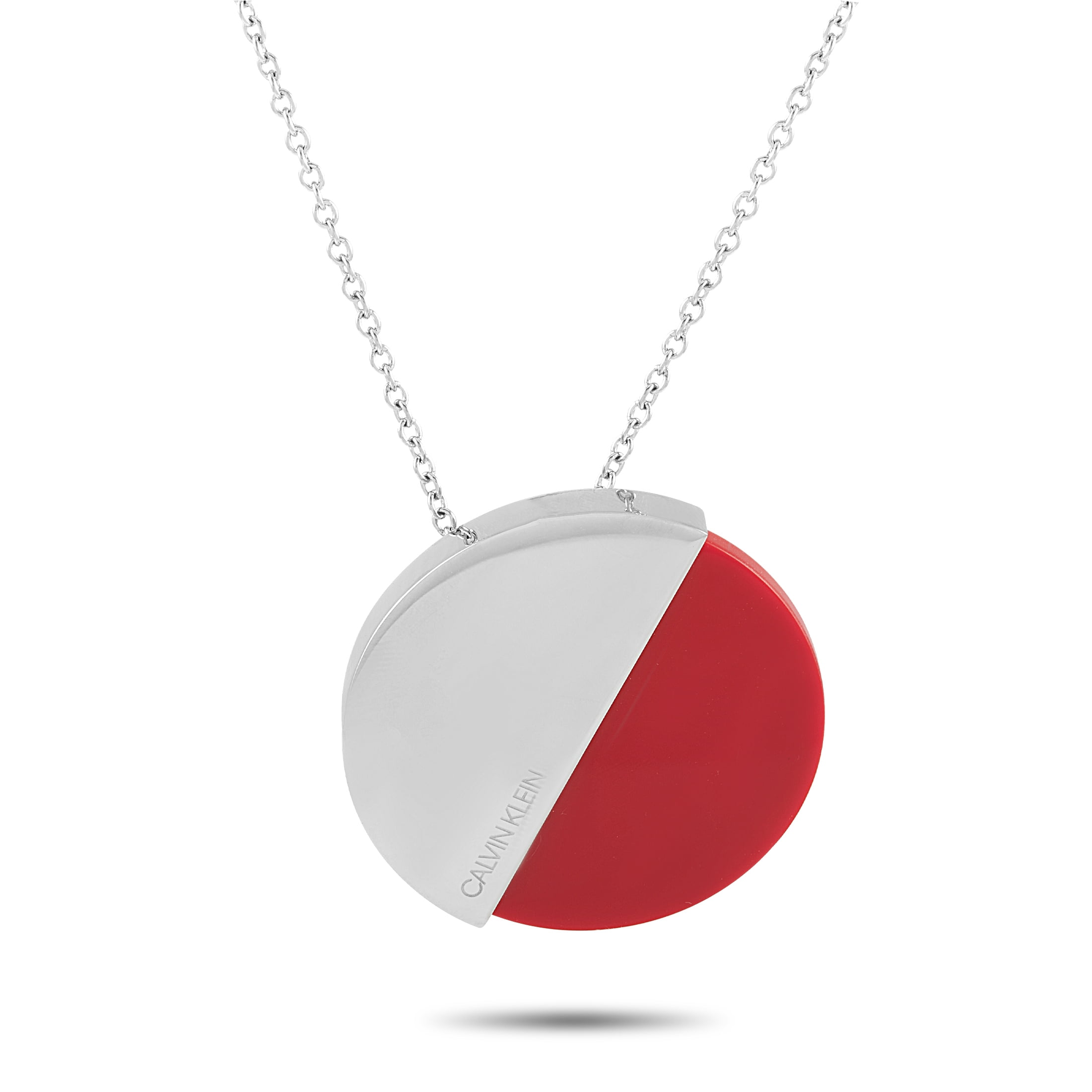 Calvin Klein Spicy Stainless Steel Red Coral Necklace - Walmart.com