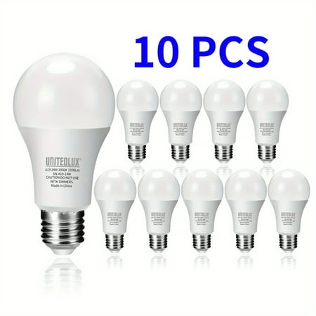 10pcs LED Light Bulbs 14W (100W Equivalent), A19 E26 LED Light Bulbs ...