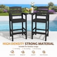 RIAFUN HDPE Height Bar Stools Set of 2 with Removable Connecting Table ...