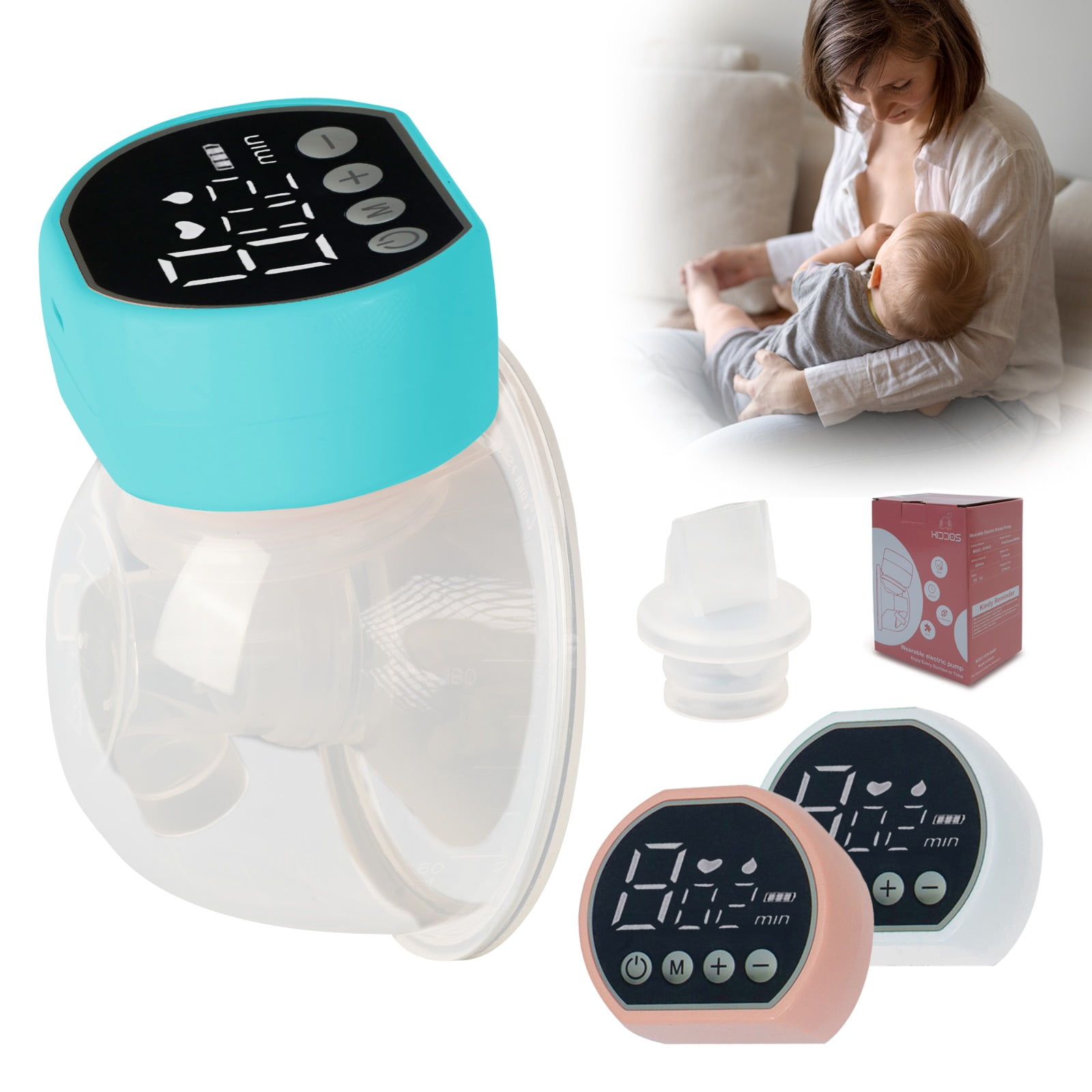 KIDDOS, Extractor de Leche Eléctrico Inalámbrico, Sacaleches Portátil ...