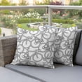 Bicycles Outdoor Waterproof Throw Pillow Covers 16x16 Set of 2, Modern ...
