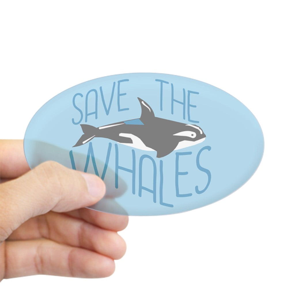 CafePress - Save The Whales - Sticker (Oval) - Walmart.com