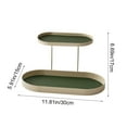 Jewelry Tray, Double Layer Iron Tabletop Storage Rack for Cosmetics and ...