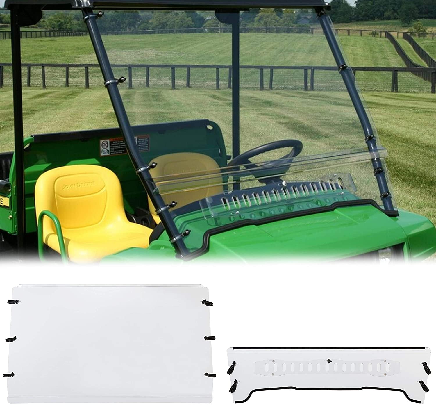 Kojem Full Vented Windshield Clear Windscreen Scratch Resistant for ...