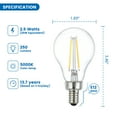 Great Value LED Ceiling Fan Bulb 2.5W Daylight E12 Dimmable A15 250 ...