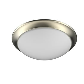 Monument Led Flush Mount Ceiling Fixture, Satin Nickel, 14 X 4 In ...