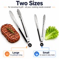 304 Stainless Steel Kitchen Cooking Tongs, Set of 2, 9-inch and 12-inch ...