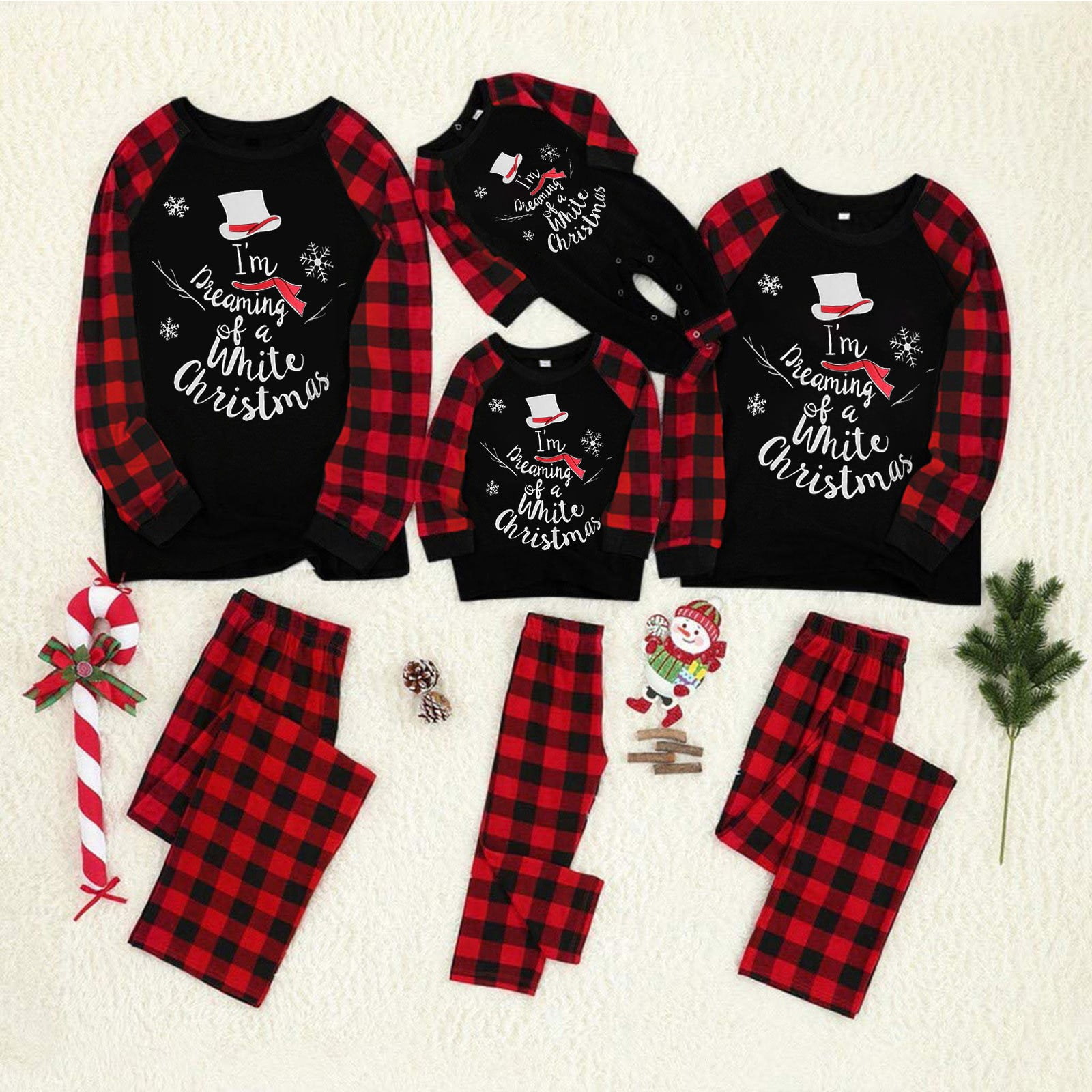 Click here for Egnmcr Christmas Pajamas For Family  Classic Plaid... prices