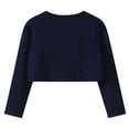AHTJRT Girls Cropped Bolero Cardigans One Button Closure Long Sleeve ...