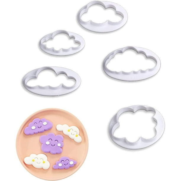 White - Set of 5 Cloud Cookie Molds, Cloud Cookie Molds, Cloud Cookie ...