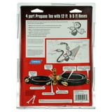 Camco 59123 Propane Brass 4-Port Tee - With 5' and 12' Extension Hoses ...