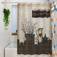Bless Our Home Shower Curtains for Bathroom, Blue Star Sheep Branch ...
