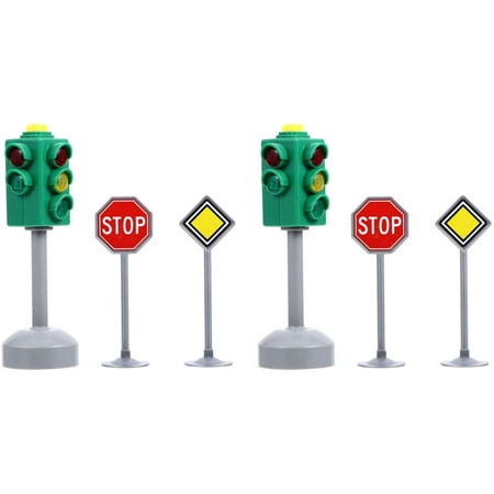 IGUOHAO 2 Sets Play Traffic Light Toy Mini Traffic Signal Light Lamp ...