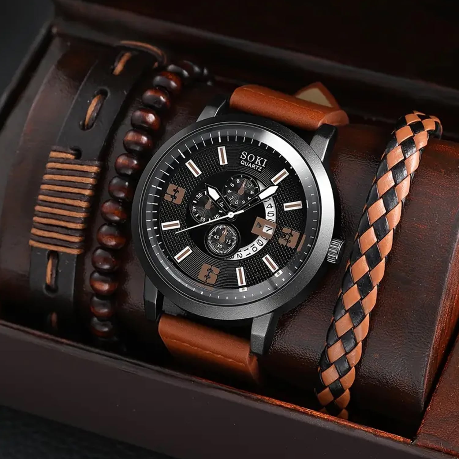 Leather Wristband Watches For Men
